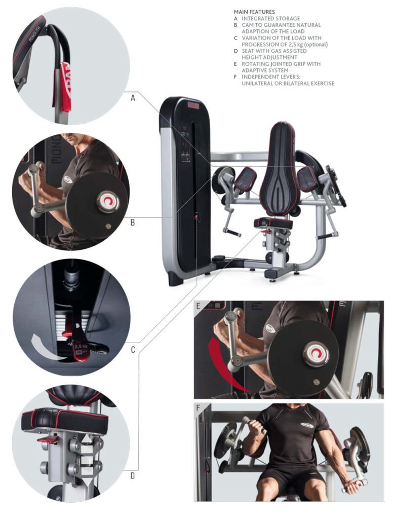 Alternate Arm Curl Machine - Panatta Australia | Panatta Australia